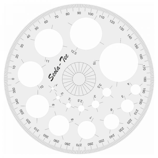 Stencil Large radius/circles 1415plastic - Scola-Tek
